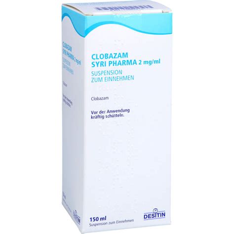 Clobazam Syri Pharma 2 Mg Ml Suspension Zum Einnehmen 150 Ml Auf E