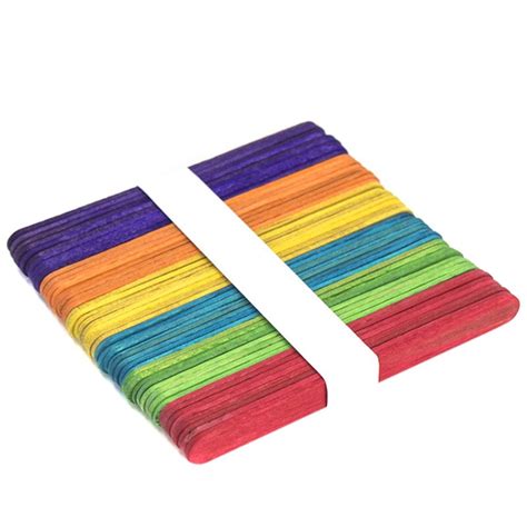 100pieceset Natural Wood Ice Cream Sticks Art Ice Grandado