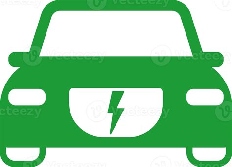 Electric Car Clean Energy Simple Flat Icon 24700010 Png