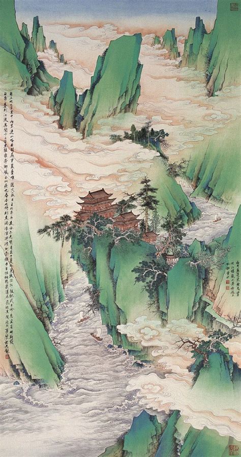 【国画】陈无忌的泼彩泼墨山水欣赏（1） 花瓣网
