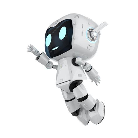 Premium Photo Cute And Small Artificial Intelligence Personal Assistant Robot Jump Isolated