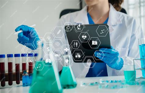 Premium Photo Dctor Work On Digital Tablet Healthcare Doctor Technology Tablet Using Computer