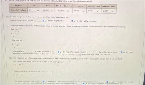 Solved B Create A Histogram With Starting Point And