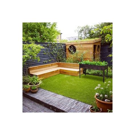 Luxenhome 50 W Brown Metal Rectangular Raised Garden Planter Small