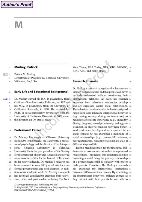 Pdf Patrick Markey Biographical Chapter