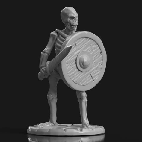 D Printable Skeleton With Shortsword By Matt Mason
