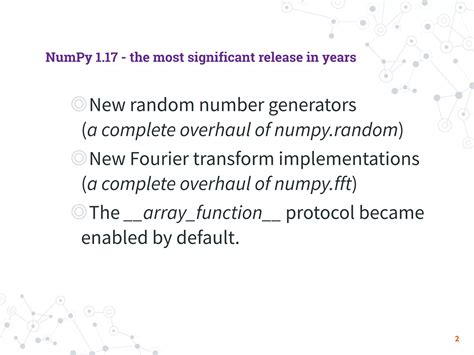 pydata nyc whatsnew numpy scipy 2019 ppt free download