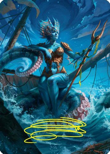 Fdnart 0030 Kiora The Rising Tide Art Card Signature Art Card