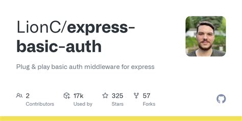 Github Lioncexpress Basic Auth Plug And Play Basic Auth Middleware