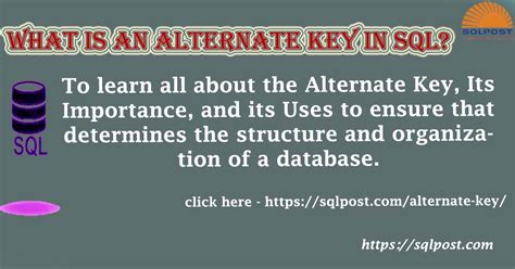 What Is An Alternate Key In Sql Sqlpost Academy