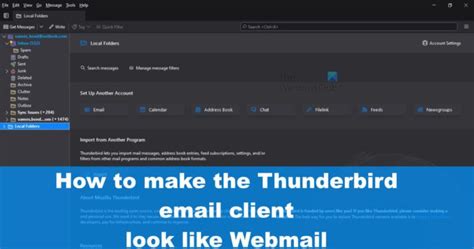 how to make thunderbird look like outlook and vice versa