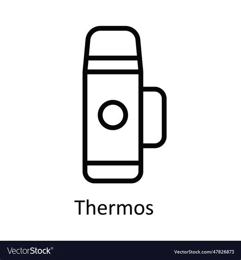Thermos Outline Icon Design K Royalty Free Vector Image