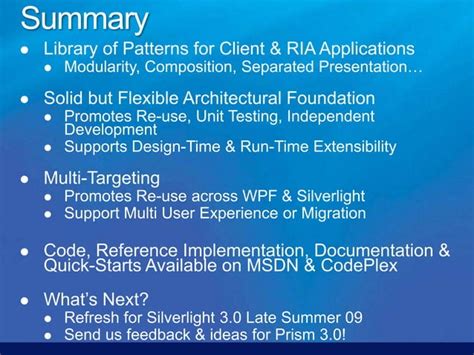 building silverlight and wpf applications with prism ppt