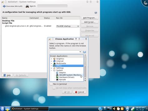 Configure Programs To Auto Start In Kde 4x