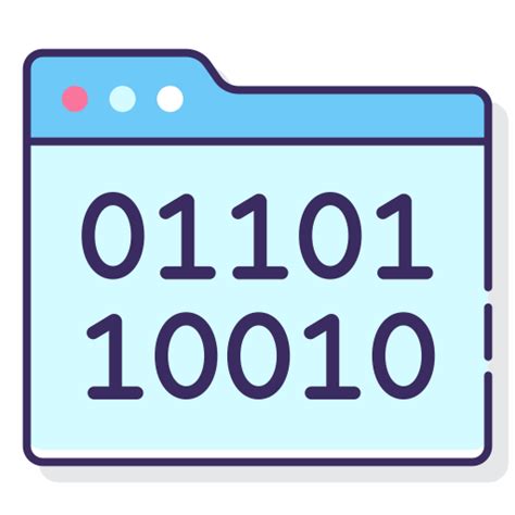 Binary Code Flaticons Lineal Color Icon