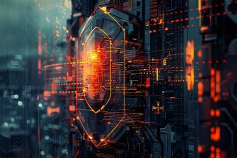 Technology Cyber Security Shield Protecting Generative Ai Premium Ai Generated Image