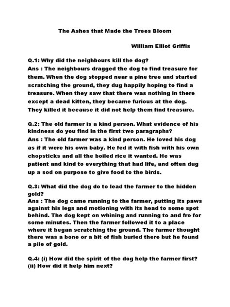 The Ashes That Made The Trees Bloom Notes Pdf