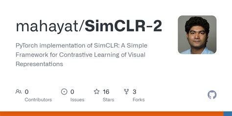 Github Mahayat Simclr Pytorch Implementation Of Simclr A Simple