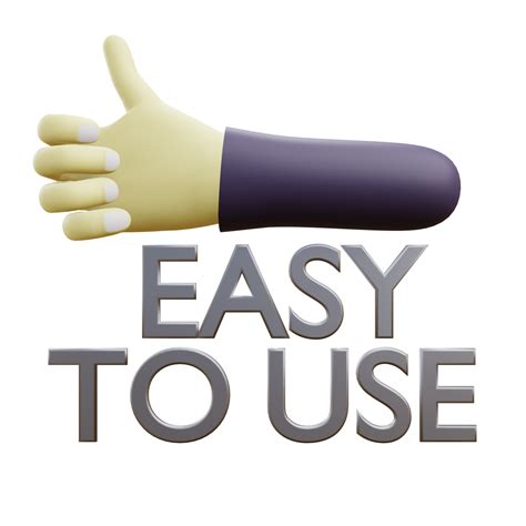 3 D Illustration Of Easy To Use Icon 46952933 PNG