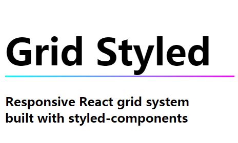 Responsive React Grid System Built With Styled Components