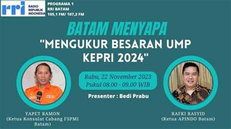 batam pagi ini dialog batam menyapa pro 1 rri batam youtube