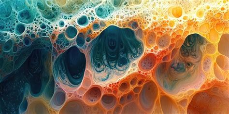 Abstract Cellular Structure With Interconnected Cavities Premium Ai Generated Image