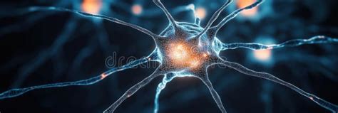 Exploring The Intricate Structure Of A Neuron With Glowing Synapses In