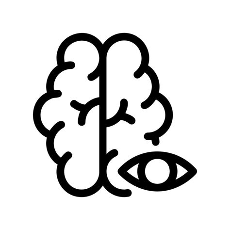 Visual Intelligence Icon Depicting Brain And Eye Interconnection Art