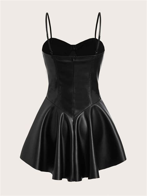 Shein Icon Plus Pu Leather Cami Dress Shein Usa