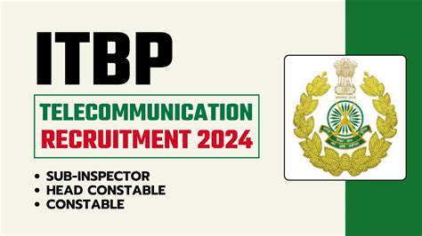 ITBP SI Constable Head Constable Recruitment 2024 Apply Online For