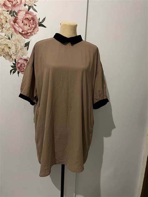 Nude Peterpan Collar Dress Women S Fashion Dresses Sets Dresses On