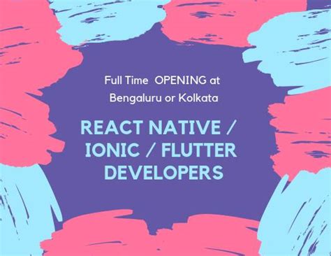Ncr Technosolutions On Linkedin Reactnative Kolkatajobs