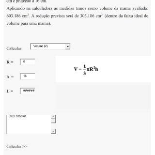 Measurements To Calculate The Breast Volume H Breast Height Or Download Scientific Diagram