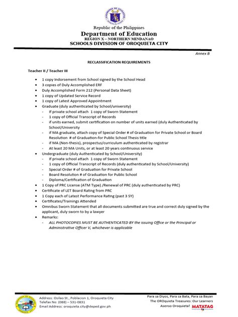 Reclassification Requirements Pdf Authentication Bachelors Degree