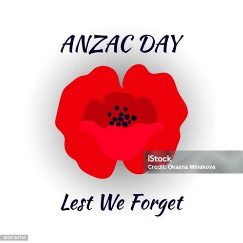 밝은 빨간 양귀비 꽃입니다 국제 기념일의 상징 Anzac 의 날 개념입니다 우리가 텍스트를 잊지 않도록 흰색 배경에 격리 벡터