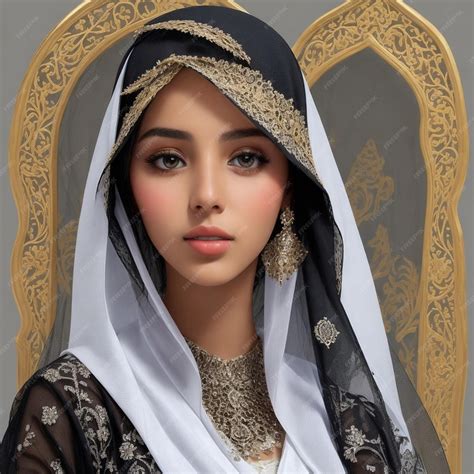 Premium Ai Image A Beautiful Veiled Arab Girl