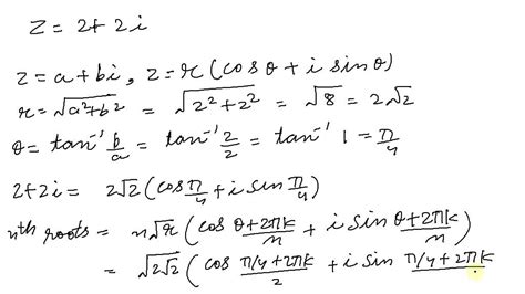 solved find the square roots of the complex number 2 2 i