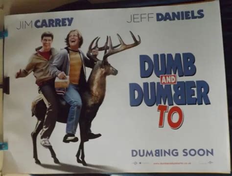 DUMB AND DUMBER To Jim Carrey Original Quad Cinema Poster EUR