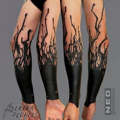 🖤 Татуировки на предплечье Блэкворк 48 фото