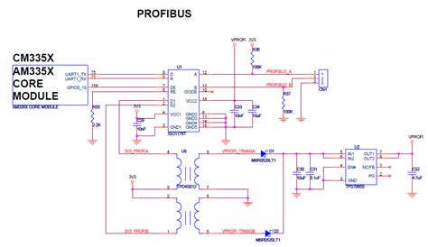 Cm335x核心板 基于ti Iso1176t的profibus的参考硬件设计 赛普盛科技