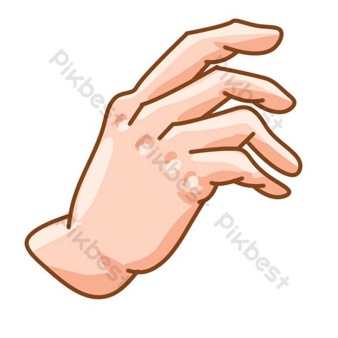 뻗은 손바닥 제스처 그림 일러스트 Png Psd 무료 다운로드 Pikbest
