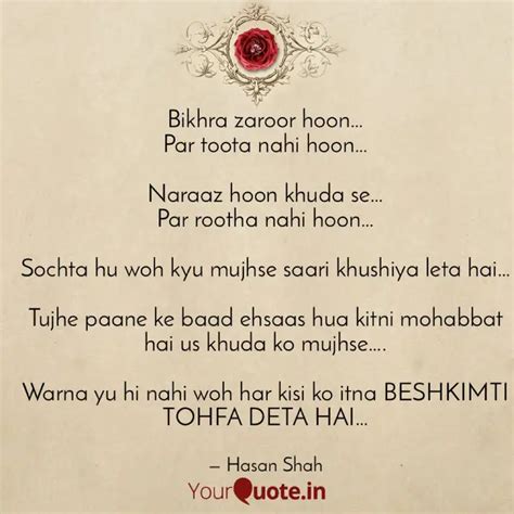 Bikhra Zaroor Hoon Par T Quotes And Writings By Hasan Shah Yourquote