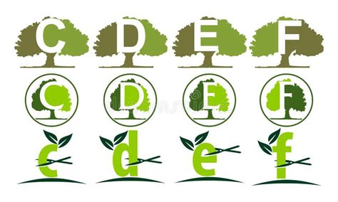 Leaf Tree Template Set Stock Vector Illustration Of Business 113962743