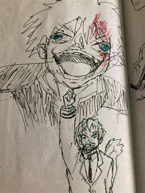 I Did A Drawing Of Ojiro Punching Gojo Rbokunometaacademia
