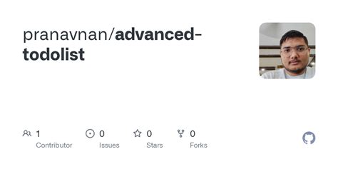 Github Pranavnan Advanced Todolist