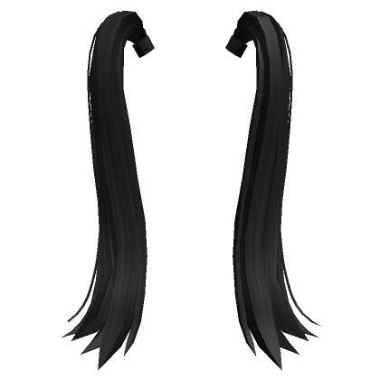 Black Long Pigtail Hair Extensions S Code Price RblxTrade