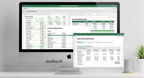 Template Excel Laporan Keuangan Profesional Neraca Laba Rugi Dan