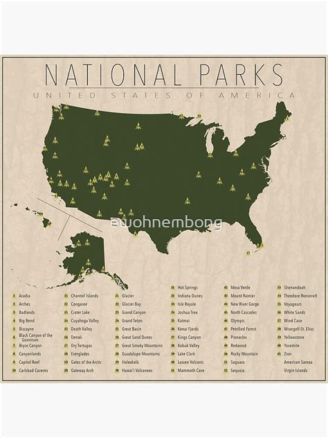 National Park Poster For Sale By Ewohnembong Redbubble