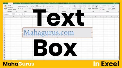 How To Use Text Box In Excel Use Text Box In Excel Tutorial Youtube