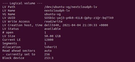 Lvm Unable To Extend LV File System In Ubuntu Server Unix Linux Stack Exchange